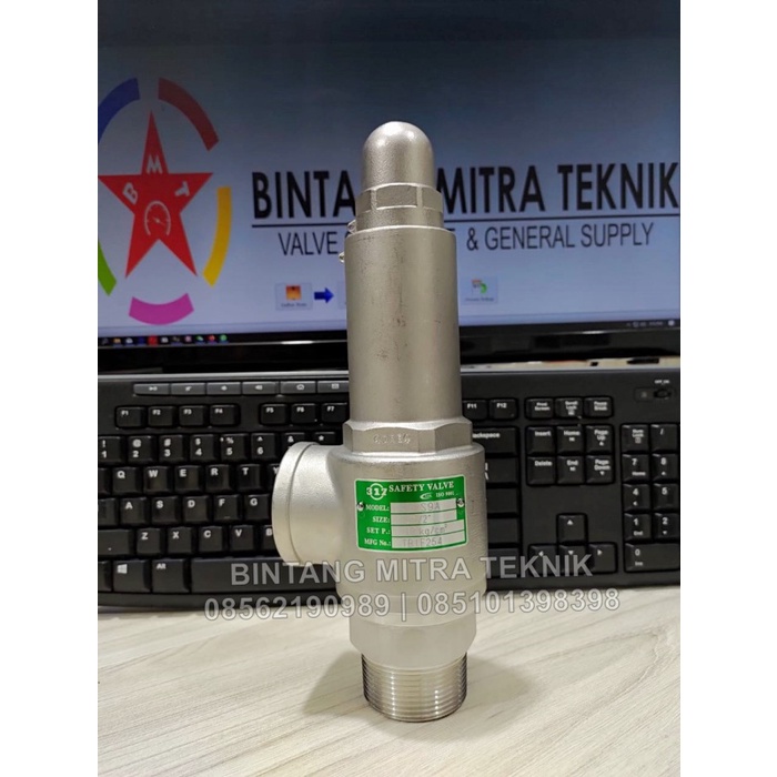 Jual SAFETY VALVE STAINLESS SS304 317 MODEL SV-S9A 1 1/2" 10 KG ...