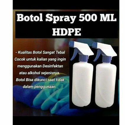 Jual BOTOL SPRAY TRIGGLE 500ML HDPE BOT SPRAY DESINFEKTAN 500ML ...