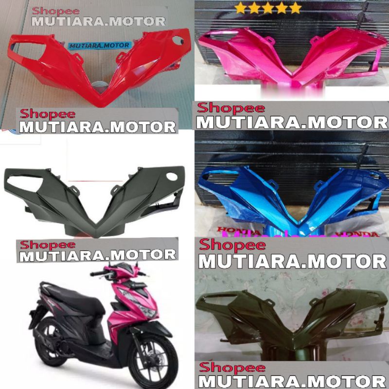Jual Batok Kepala Depan Beat New LED K1A 2020 2021 merah cabe hitam ...