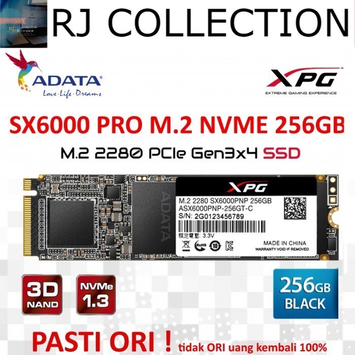 Jual Adata SX6000 Pro 256GB - SSD M2 M.2 NVMe 240GB 250GB 256GB SX 6000 ...