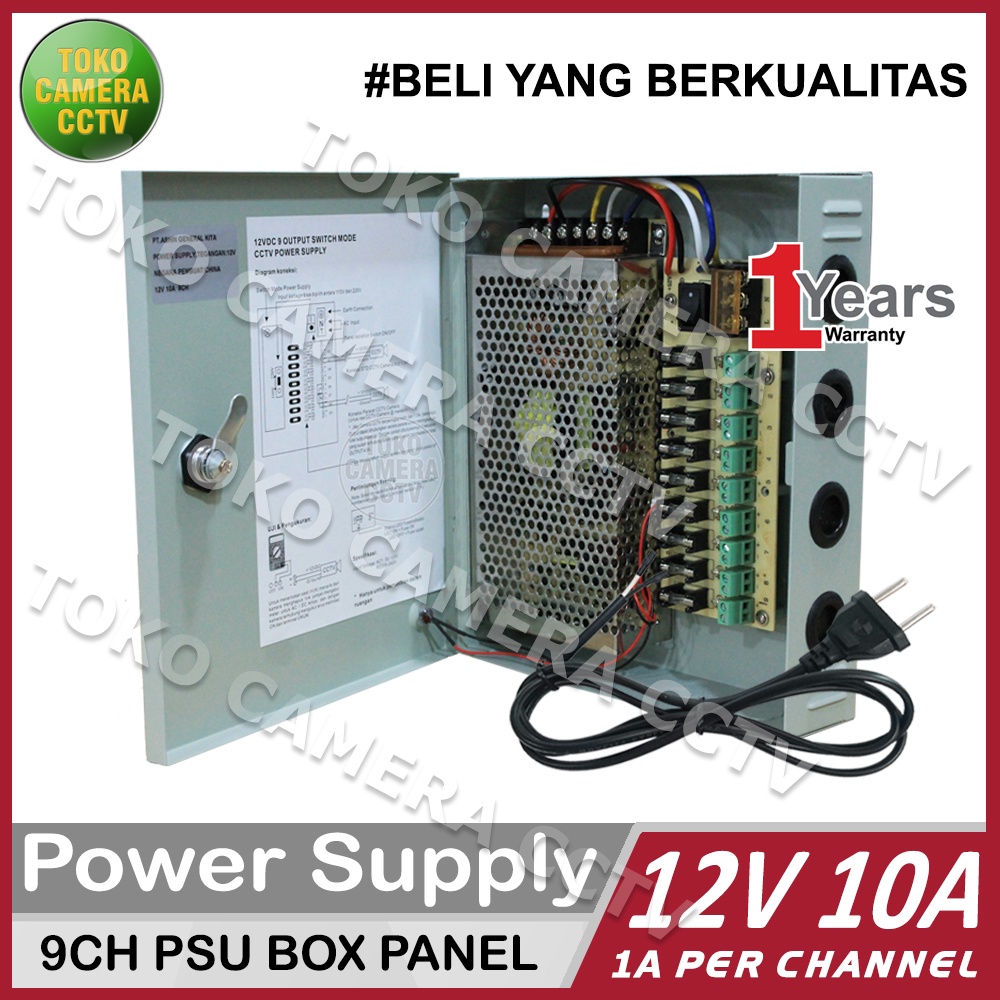 Jual POWER SUPPLY CCTV 12V 10A PSU BOX PANEL BERGARANSI | Shopee Indonesia