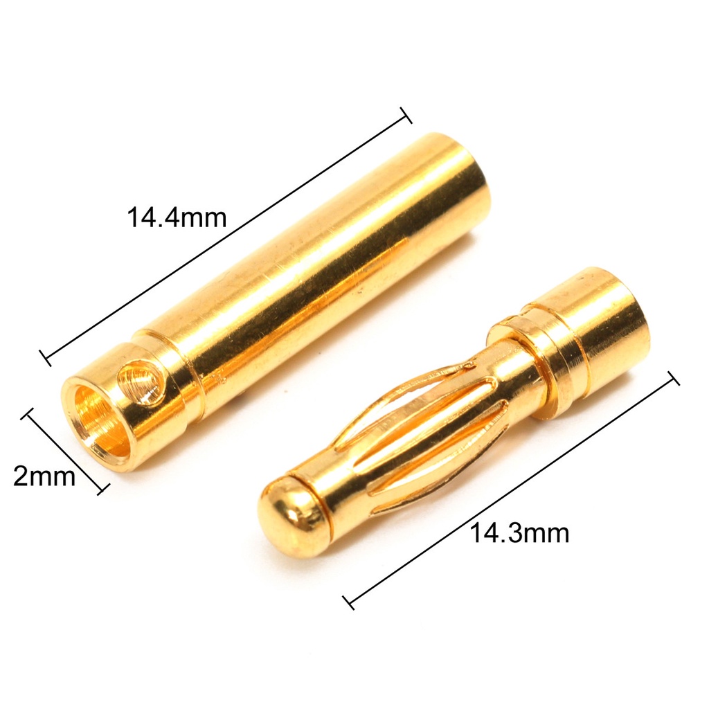 Jual 1Pcs Konektor Banana Plug 2mm 2.0 2 mm 2.0mm Bullet Male Female ...