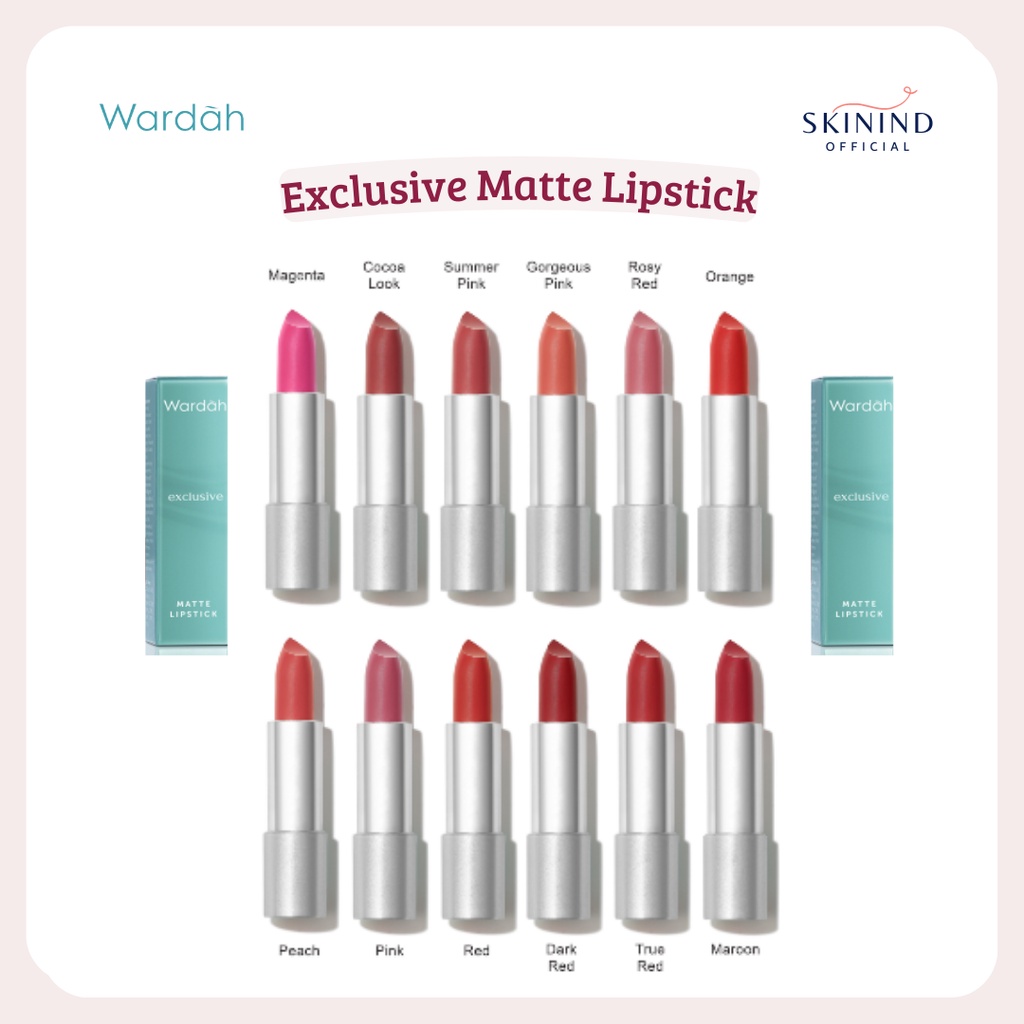 Jual Wardah Exclusive Matte Lipstick 3.5 g | Shopee Indonesia