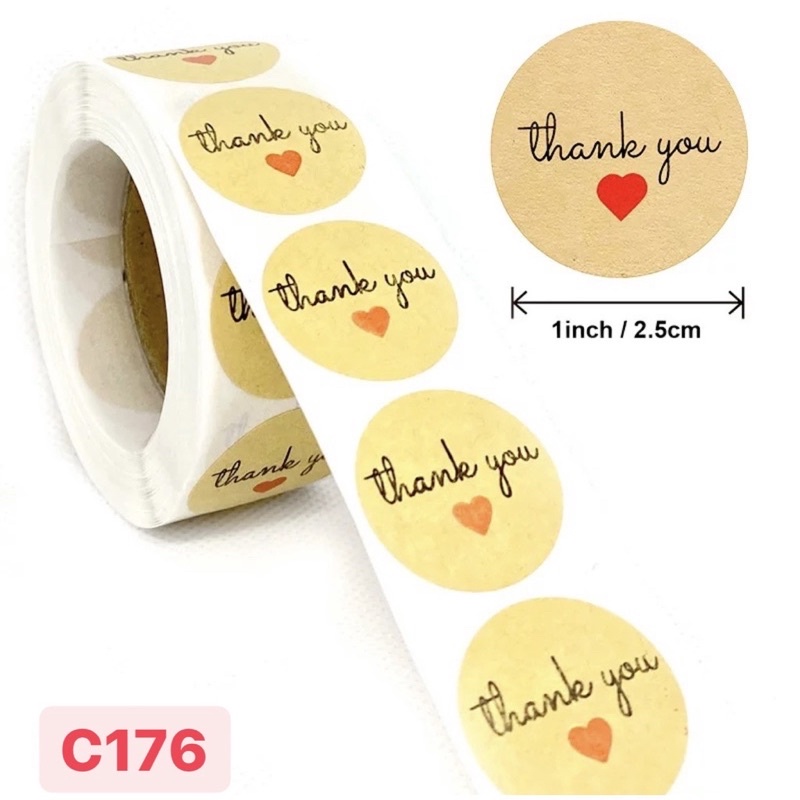 Jual STIKER SEGEL THANK YOU KOTAK KUE ROTI / STIKER THANK YOU COLORFULL ...