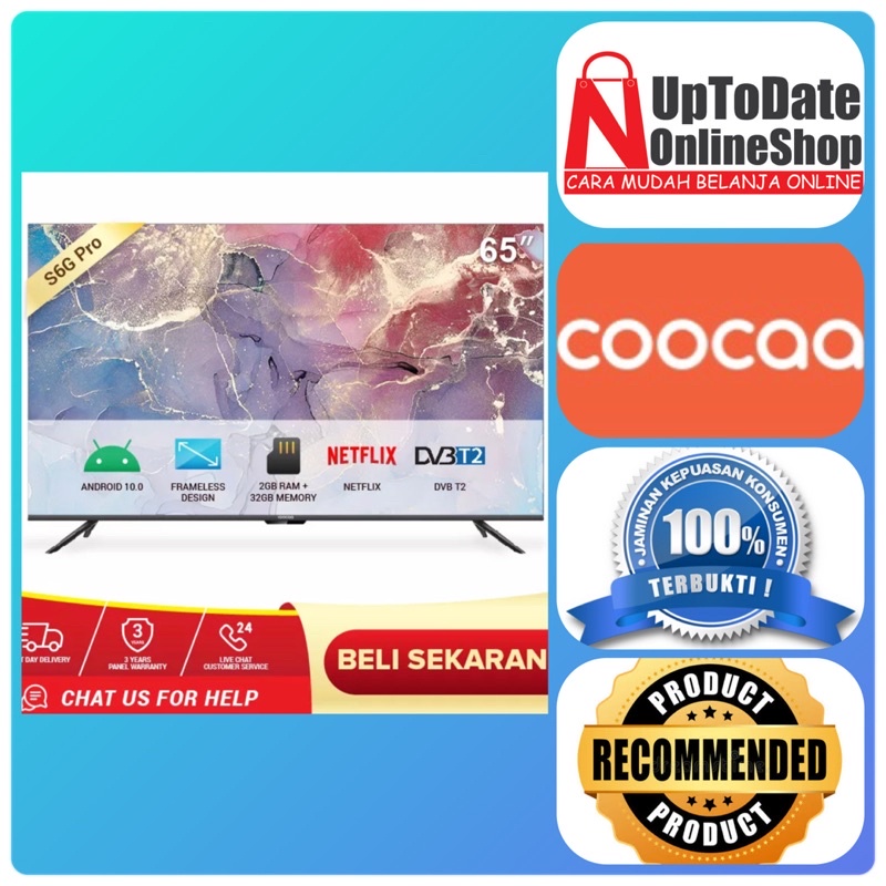 Jual TV LED 50INCH COOCAA 50S6G PRO ANDROID SMART TV 4K UHD FRAMELESS SCREEN | Shopee Indonesia