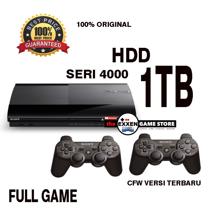Jual PS3 SUPER SLIM PS3 SUPERSLIM PS3 CFW PS3 HDD 1TB PLAYSTATION 3 ...