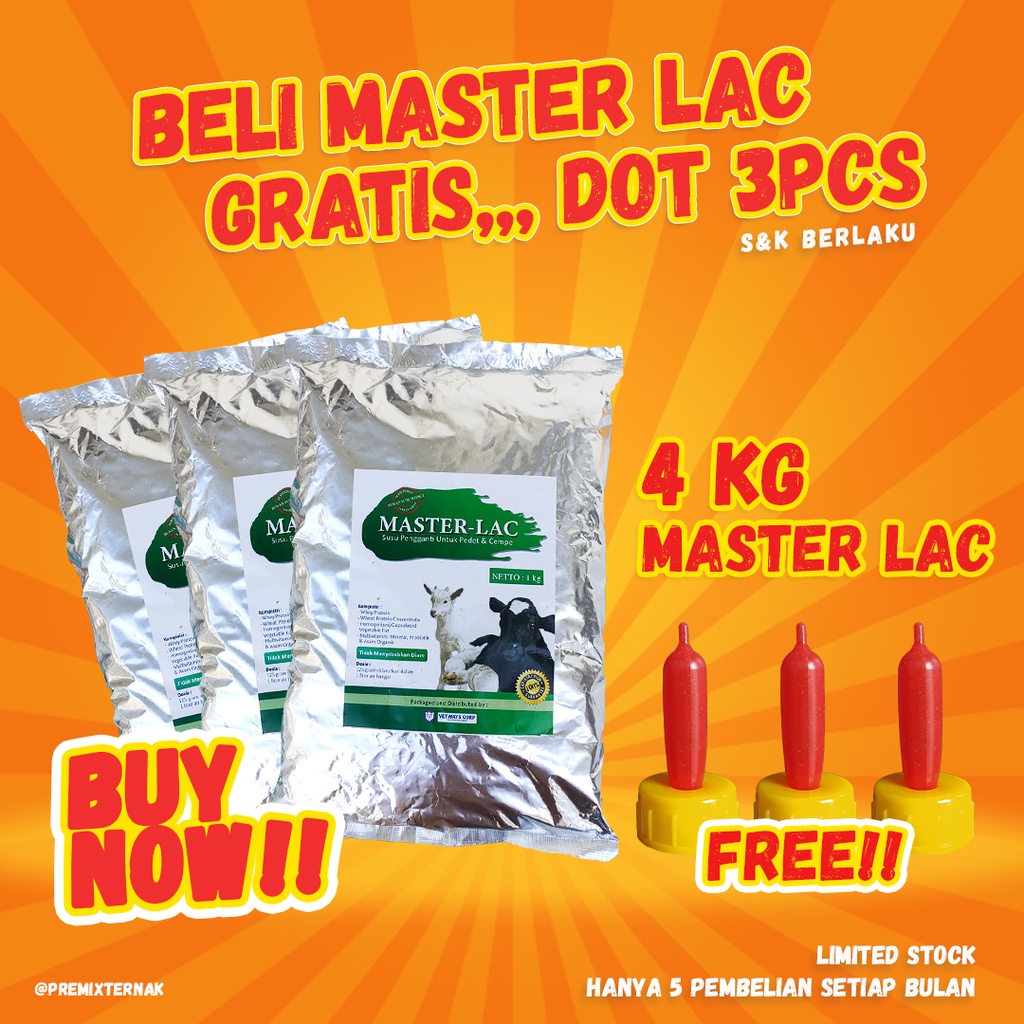 Jual MASTER LAC 500 gr I Susu Cempe Pedet | Susu Pengganti Induk ... Jual MASTER LAC 500 gr I Susu Cempe Pedet | Susu Pengganti Induk ...