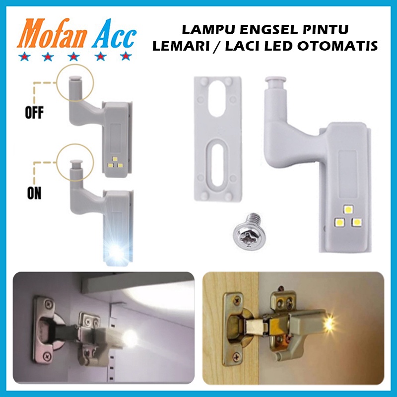 Jual Lampu LED Engsel Pintu Lemari Pakaian Laci / Lamp Deadlock Gesper ...