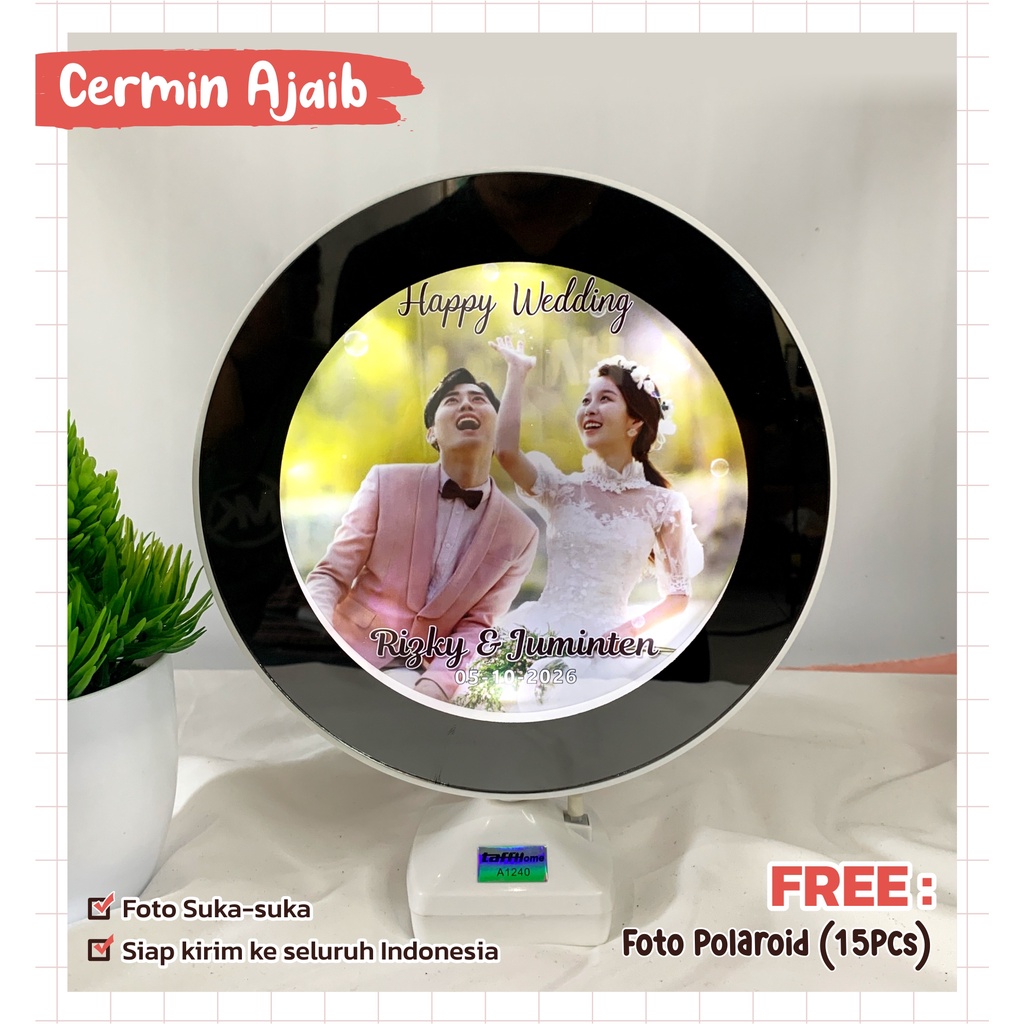 Jual CERMIN MAGIC Cermin Ajaib Custom Foto | Shopee Indonesia