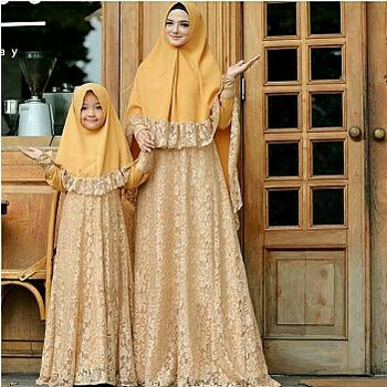 Jual Set-Family-Muslim-Busana- Couple Naura Brukat + Jilbab Baju Muslim ...
