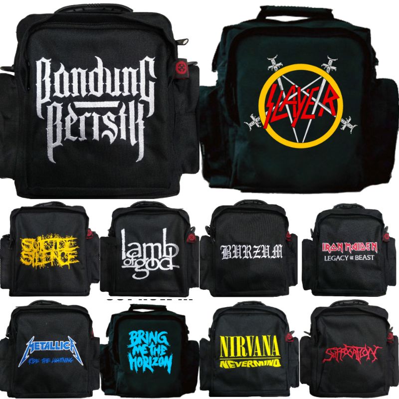 Jual tas selempang / tas slingbag / tas metal / SUICIDE SILENCE ...