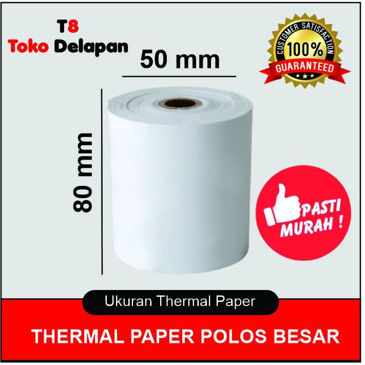 Jual Kertas Kasir Struk / Thermal Paper / EDC 80x50 | Shopee Indonesia