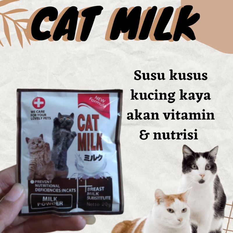 Jual Susu Kucing CAT MILK shaset 20 gr kaya Akan vitamin dan Nutrisi ...