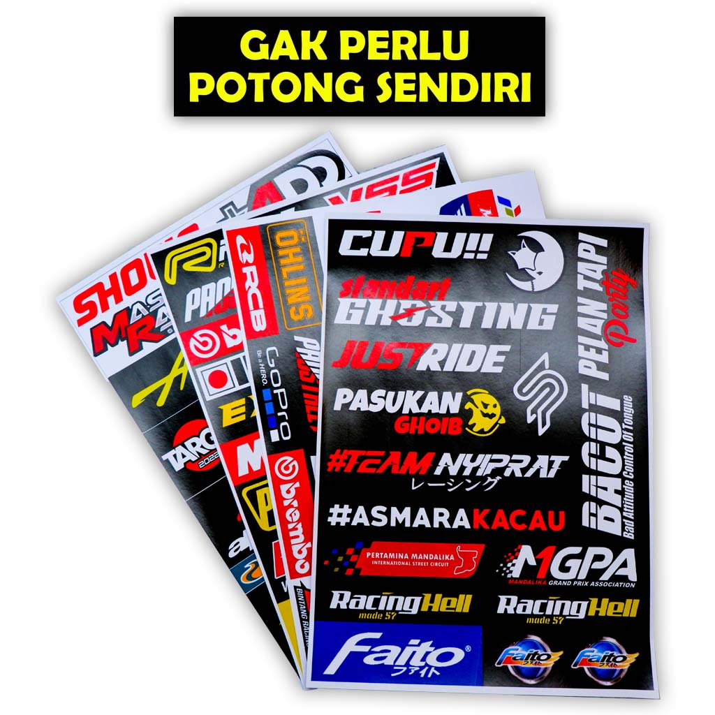 Jual PAKET MURAH ISI 4 LEMBAR STIKER II, Stiker Motor, Sticker Motor ...