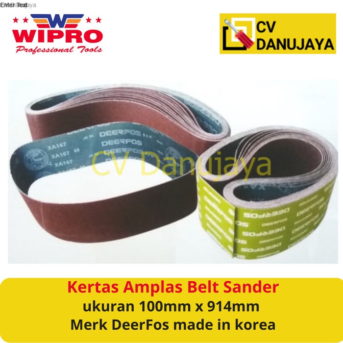 Jual Kertas Amplas Alat Gosok Belt Sander ukuran 100mm x 914mm DeerFos | Shopee Indonesia