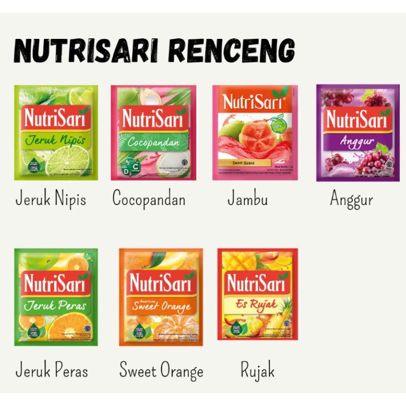 Jual Nutrisari Aneka Rasa 1 Renceng isi 10 Sachet | Shopee Indonesia