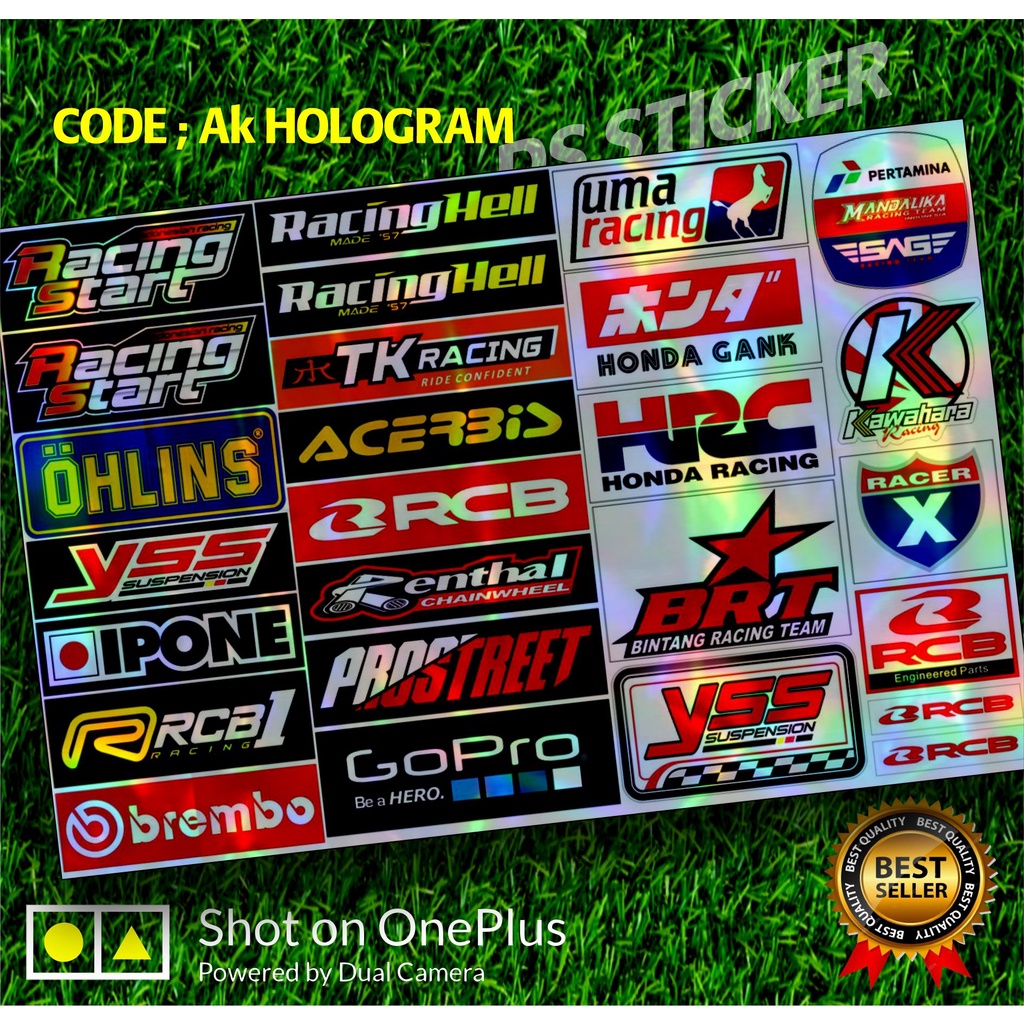 Jual AK Sticker Pack Racing Stiker Variasi Sponsor Balap Hologram ...