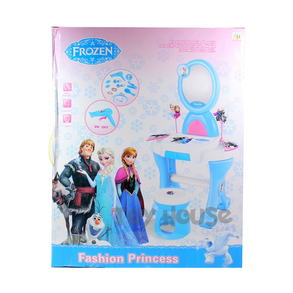 Jual DeltaTH Mainan Meja Rias Anak Frozen Plus Kursi Beauty Play Set ...