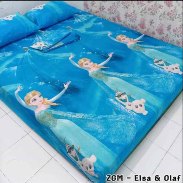 Jual Sprei Homemade Anak Berkarakter Putri Elsa dan Olaf | Shopee Indonesia