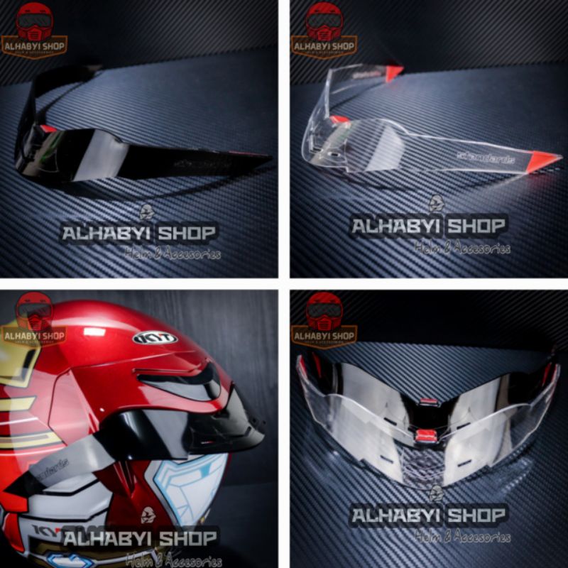 Jual SPOILER HELM KYT K2 RIDER - VENOM OPEN | SPOILER AKRILIK 3MM ...