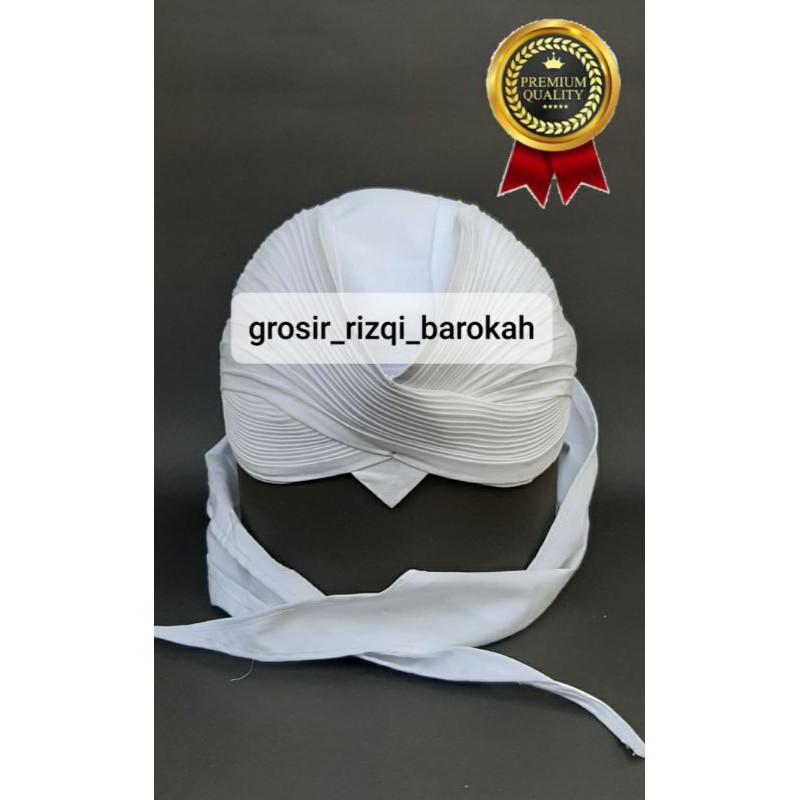 Jual Blangkon polos putih HALUS jogja kuncir ( sliwir ) / TOPI ...