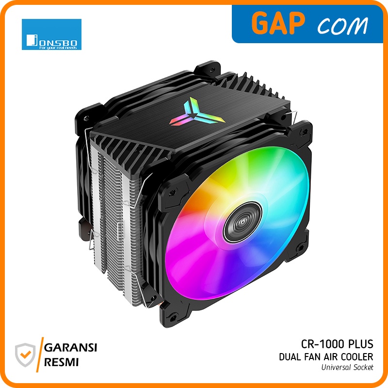 Jual CPU COOLER JONSBO CR1000 PLUS DUAL FAN RGB PWM 4PIN | Shopee Indonesia