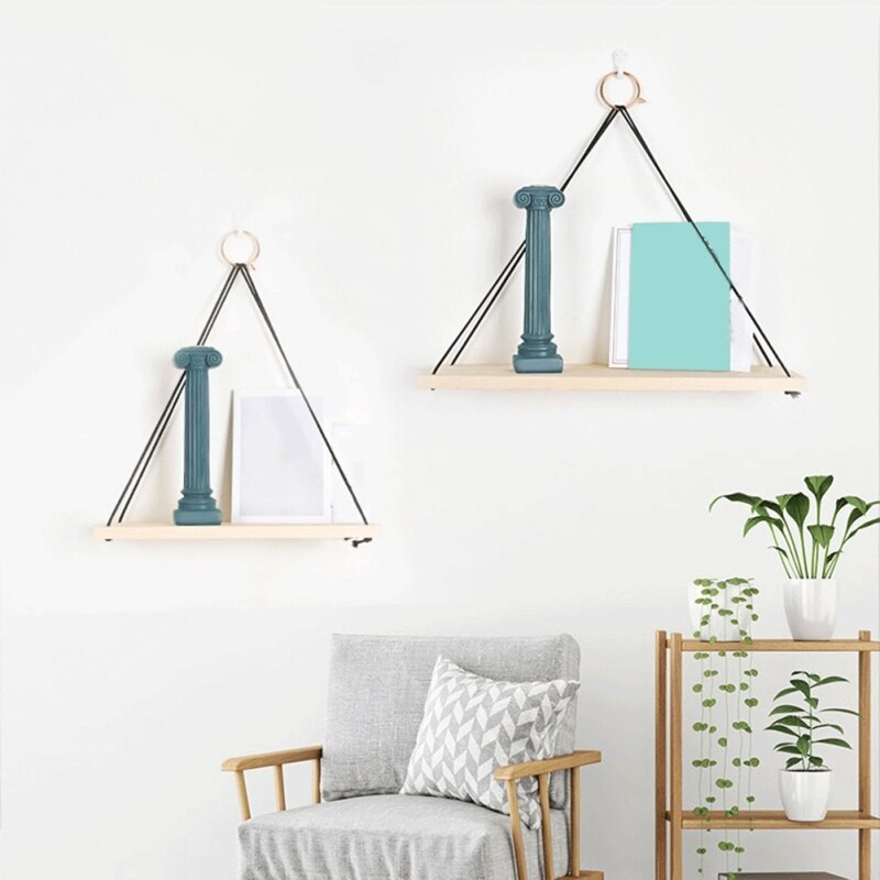 Jual GUNINCO AMTALI ambalan tali kayu makrame rak dekorasi dinding ...