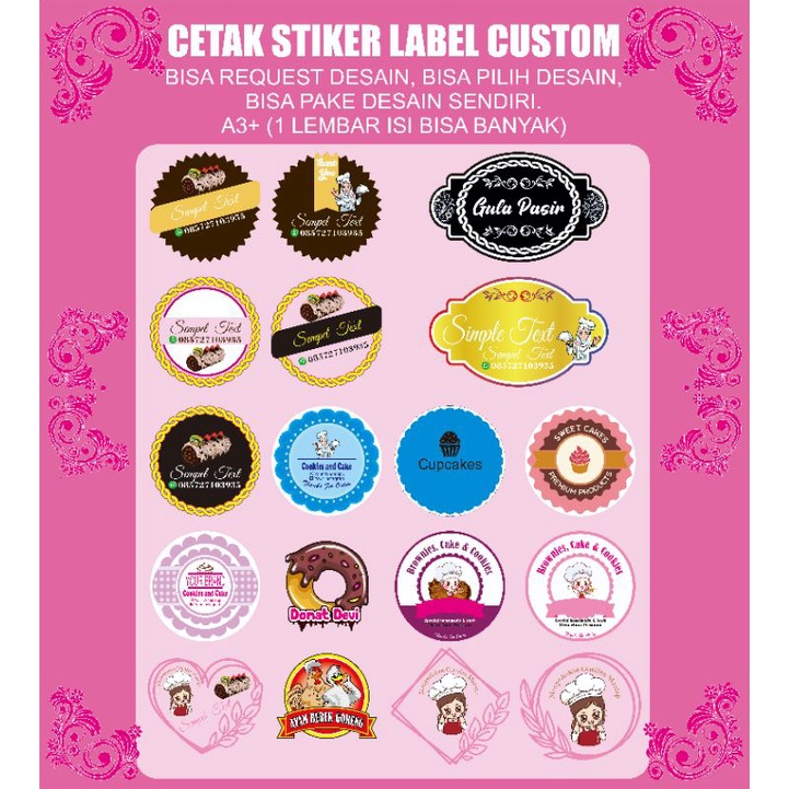 Jual cetak stiker label custom sesuai selera, stiker kemasan, desain ...