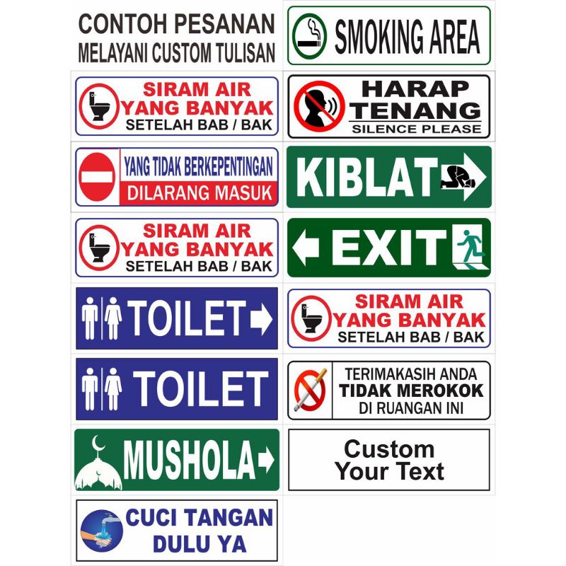 Jual Sign Board Acrylic Sign Label Acrylic Papan Nama Ruangan | Shopee ...