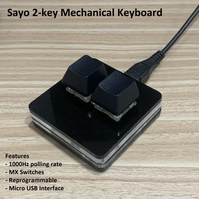 Jual osu 2-key Mechanical Keyboard MX Switch KB Programmable Sayo O2L RGB | Shopee Indonesia
