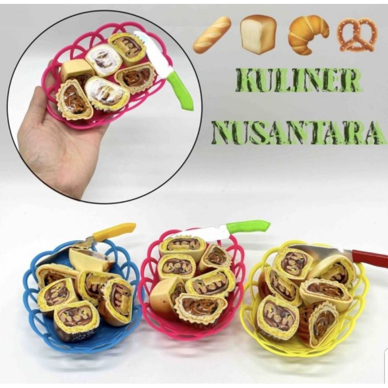 Jual MAINAN ANAK ROTI DENGAN MAGNET BISA DIPOTONG KULINER NUSANTARA ...