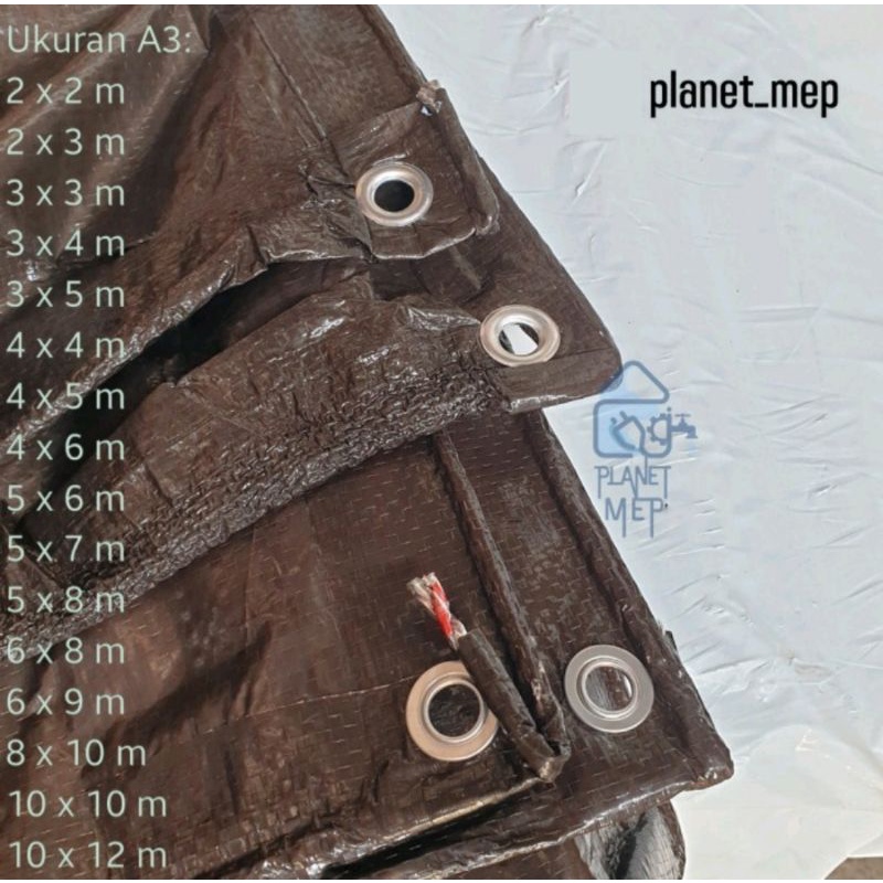 Jual TERPAL PLASTIK A3 UKURAN 10x12 COKELAT BB | Shopee Indonesia