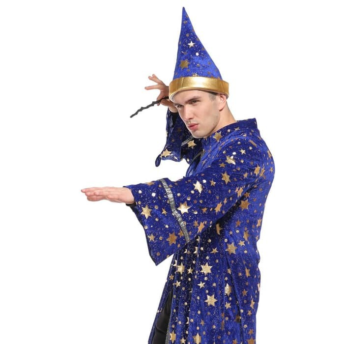 Jual WIZARD MERLIN MAN costume cosplay haloween pria dewasa | Shopee ...