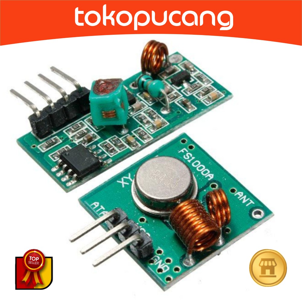 Jual RF wireless receiver module & transmitter module 433MHZ DC5V ... Jual RF wireless receiver module & transmitter module 433MHZ DC5V ...