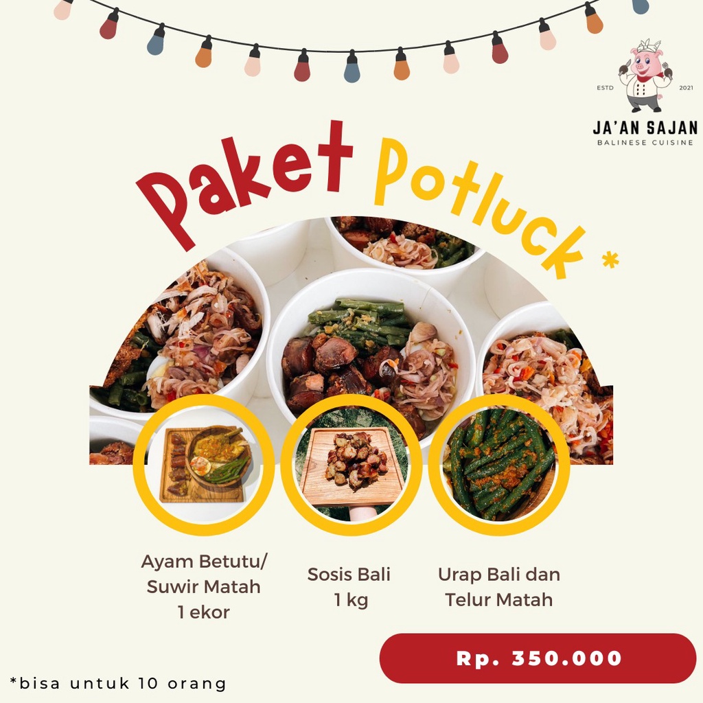 Jual Nasi Bali Jaan Sajan Paket Potluck | Shopee Indonesia