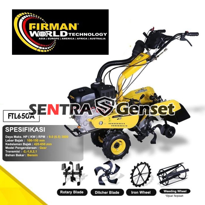 Jual Tiller Firman FTL 650 A. Mesin Cultivator Firman FTL 650 A ...