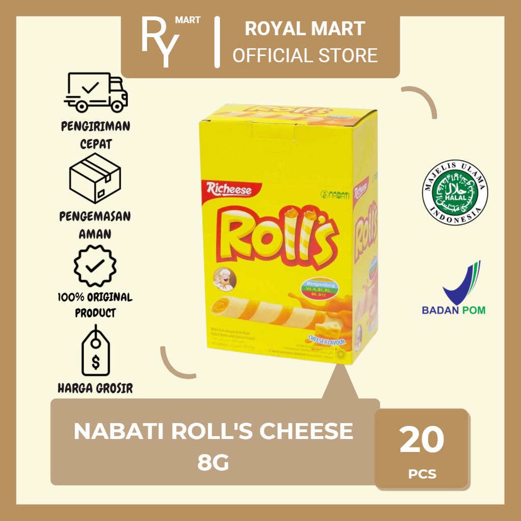 Jual Wafer Nabati Rolls Richeese 8g | Shopee Indonesia