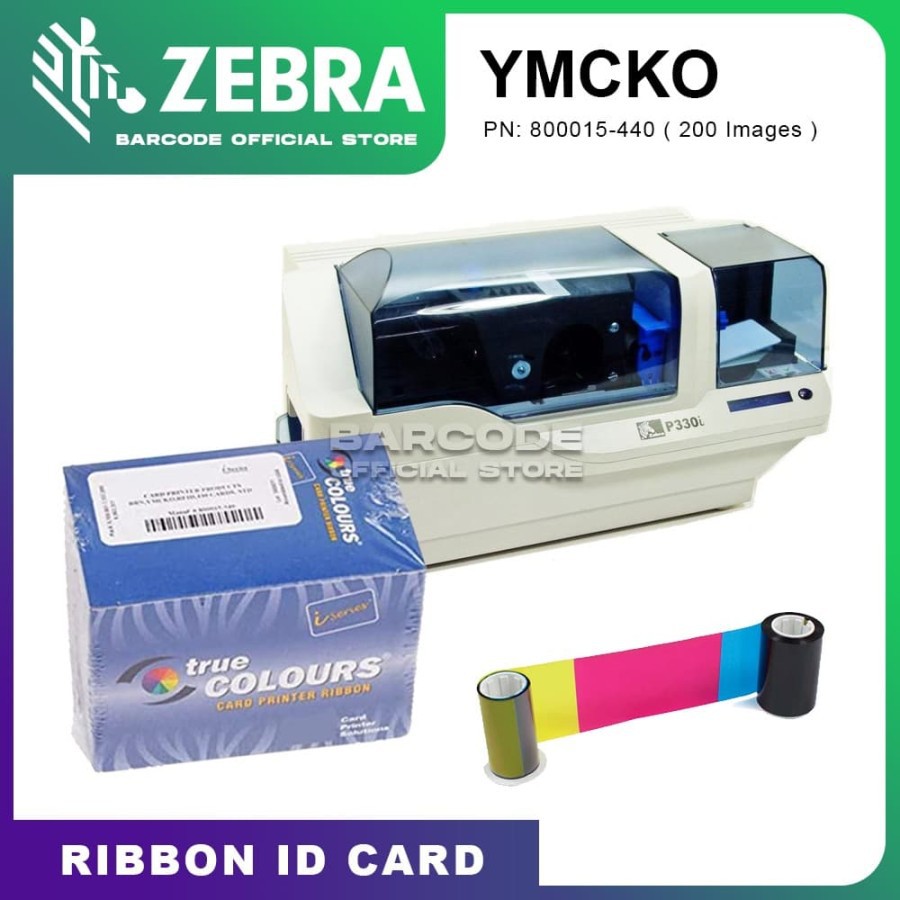 Jual RIBBON TINTA WARNA PRINTER ZEBRA P330i ISERIES 5 PANEL YMCKO ...