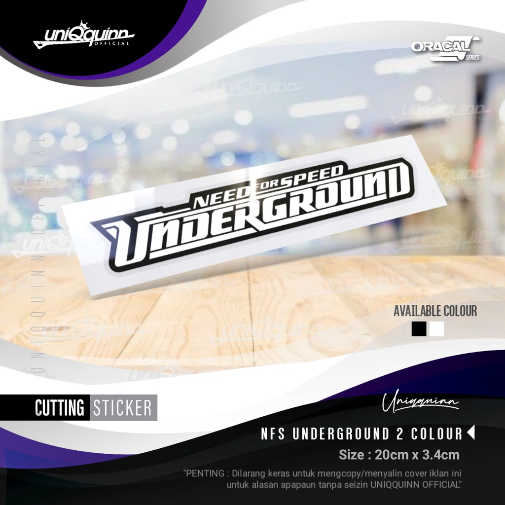 Jual UQ Stiker Need for Speed Underground 2 Warna | Cutting Sticker NFS ...