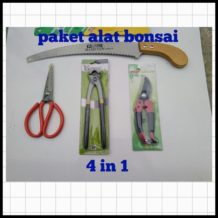 Jual Satu Set Peralatan Bonsai 4 In 1 Gergaji Lengkung Catut Bonsai ...