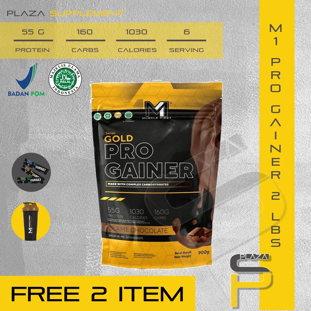 Jual M1 Muscle First Pro Gainer Gold 2lbs ( Weight Gainer ) | Shopee ...