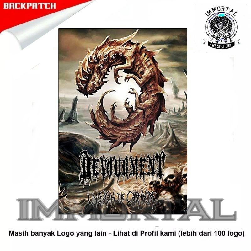 Jual Backpatch emblem punggung jumbo besar band metal devourment keren | Shopee Indonesia