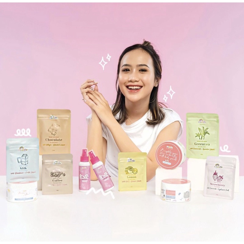 Jual (FREE GIFT)[RES RESMI] Camille Beauty BPOM Masker Wajah Facemask 25gr & 65gr Facemist ...