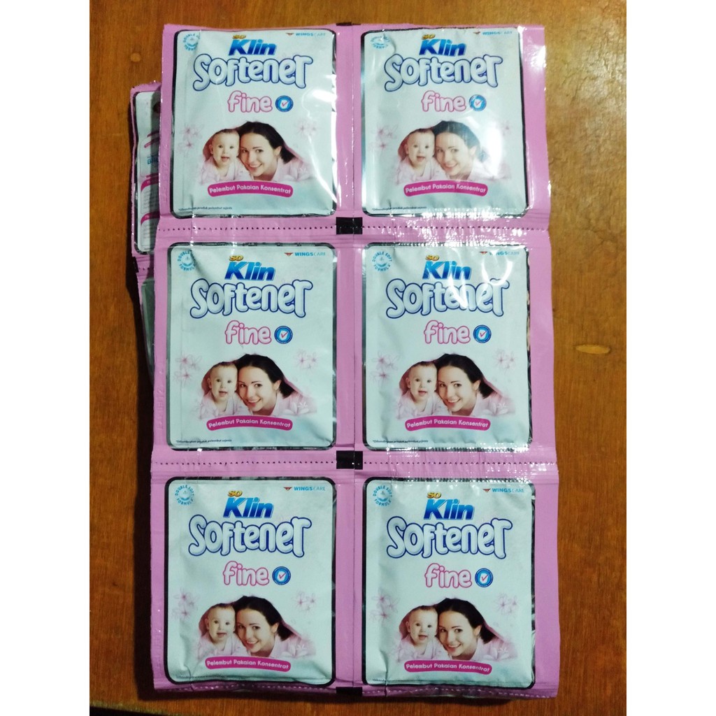 Jual ok_ngeng (ORI) SOKLIN Softener Fine Renceng isi 12 Sachet || Warna ...