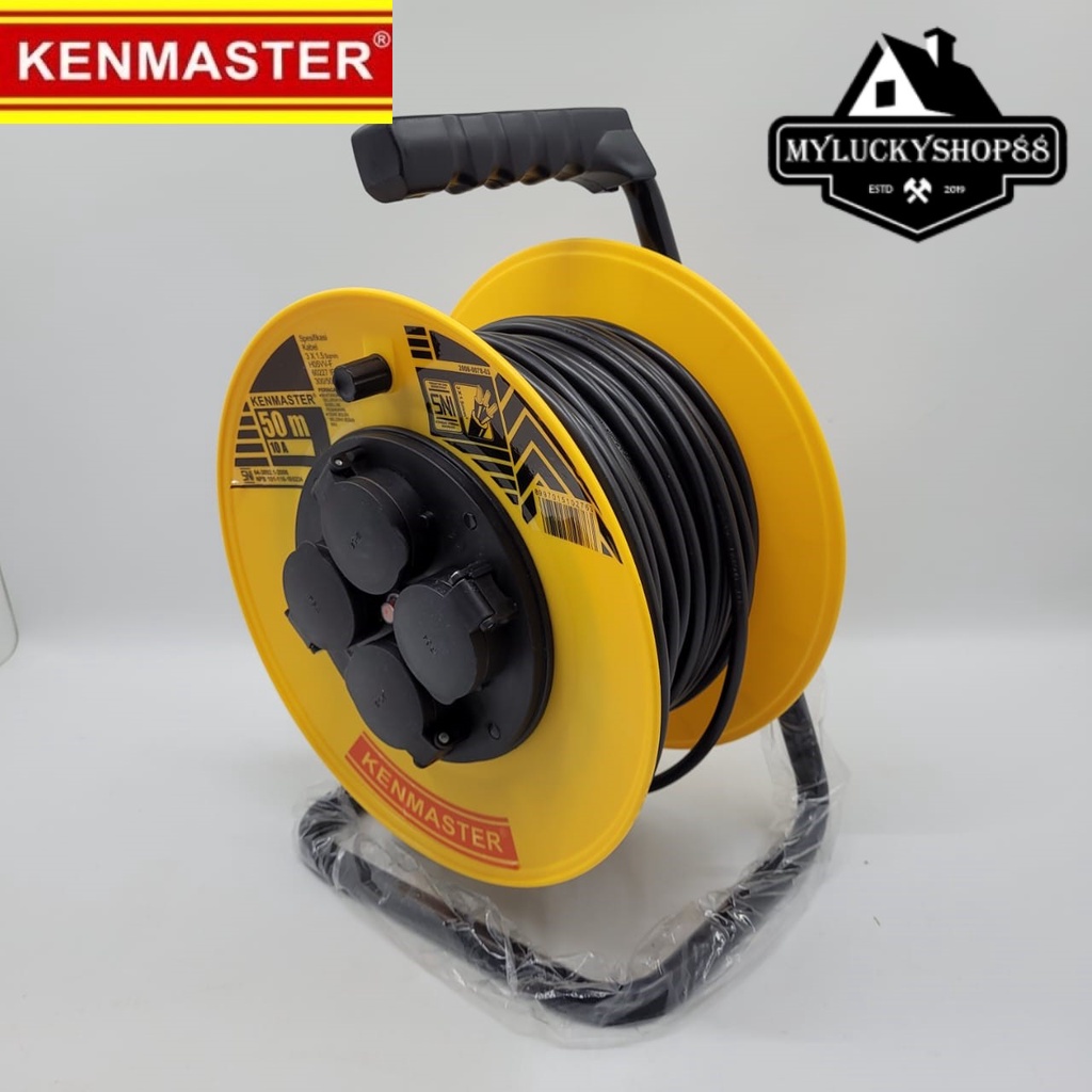 Jual Kenmaster Kabel Roll 50 Meter 3 x 1.5 mm 10A 50m SNI 4 Lubang Steker | Shopee Indonesia