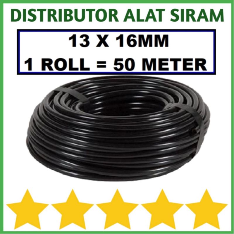 Jual SELANG PE 13 x 16 MM 1ROLL 50M ALAT SIRAM HOSE IRIGASI HIDROPONIK ...