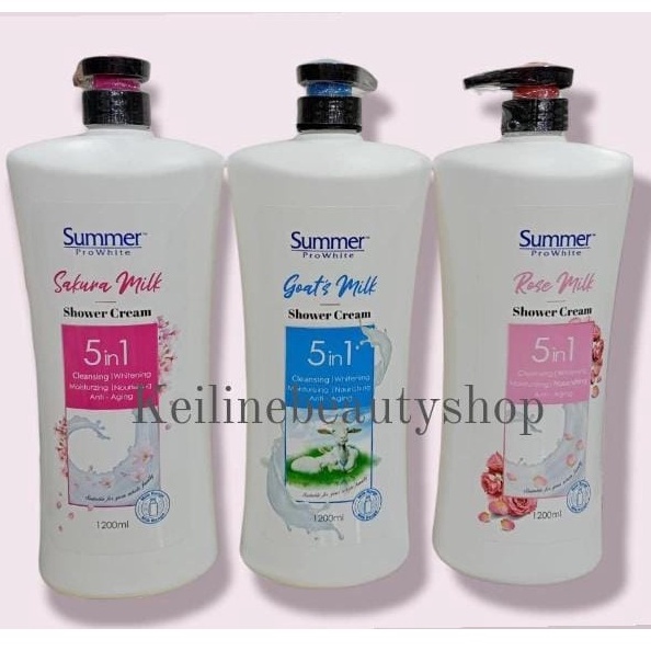 Jual Original 100% summer pro white 5in1 1,2 liter sabun mandi madein ...