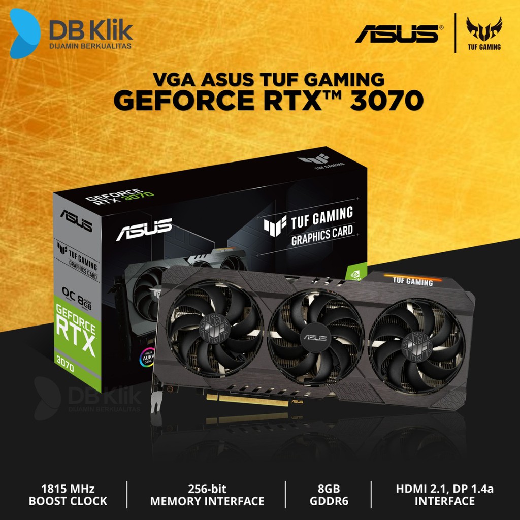 Jual VGA Card ASUS TUF RTX 3070 OC Gaming 8GB GDDR6 Display Port HDMI ...