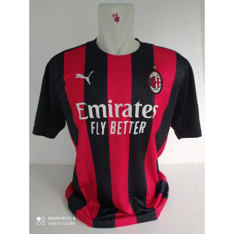 Jual Jersey Ac milan Home full patch dan name set 2020 | Shopee Indonesia