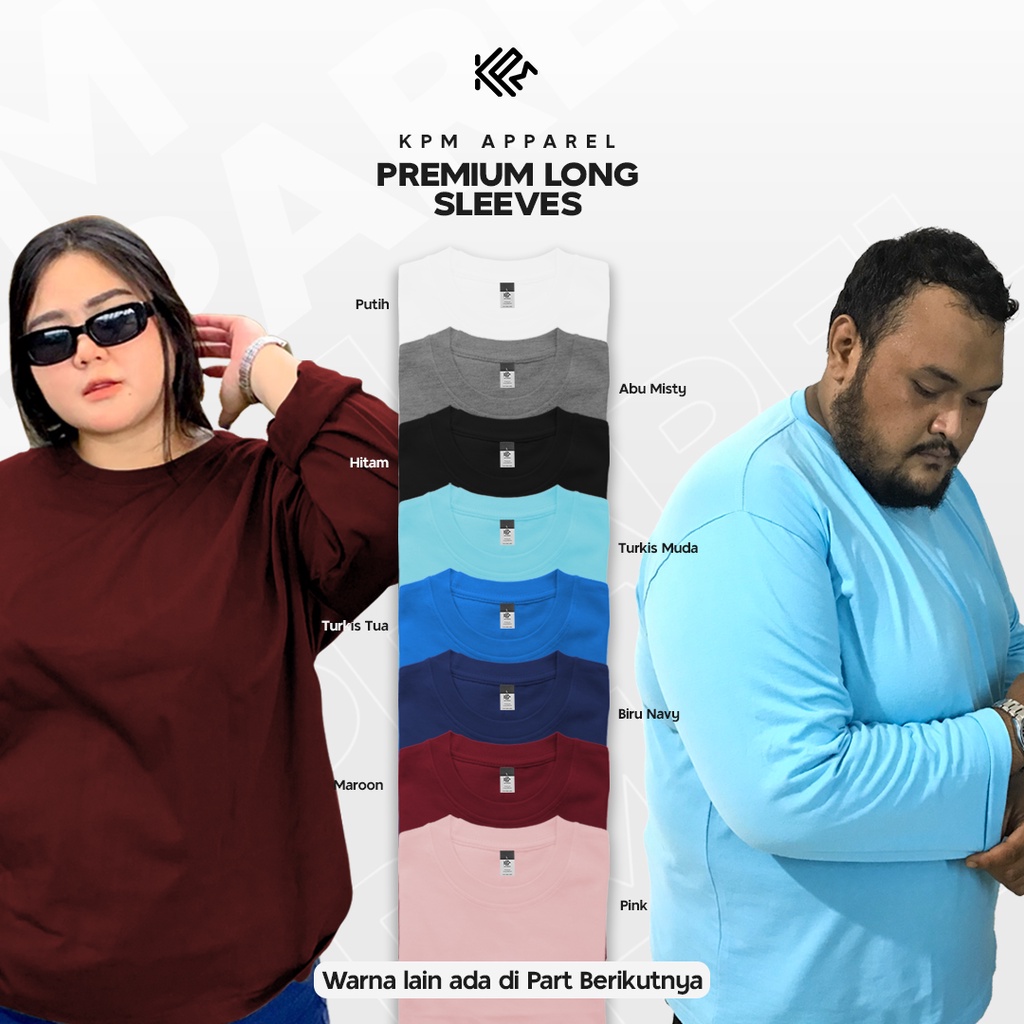 Jual Kaos Lengan Panjang KPM Apparel Premium Long Sleeves BIg Size Part ...